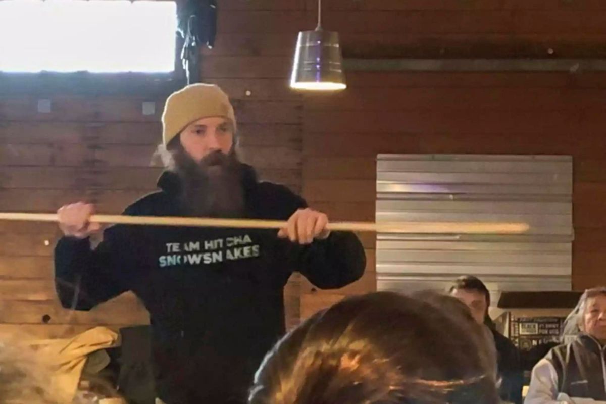 Elders teach the art of Snow Snake to a new generation